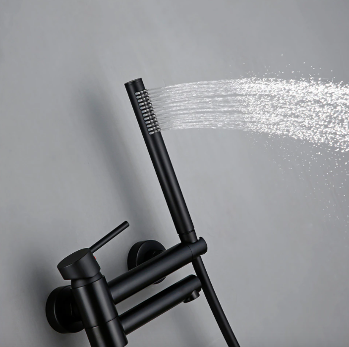 Wall-Mount Bathtub Faucet with Handheld – Taapegypt